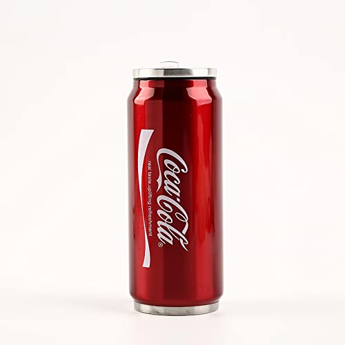 Gift Cup Creative Coke Can Sports Water Cup 304 Stainless Steel Thermos Coke Cup Portable Thermos Outdoor Water Cup Travel (Capacity : 450ML, Color : Red)