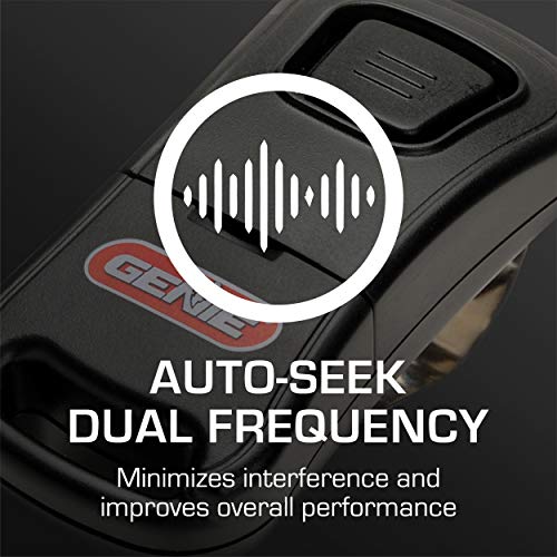 Genie Single Button Garage Door Opener Remotes (2 Pack) - Safe & Secure Access - Each Remote Compatibile Only With Genie Intellicode Garage Door Openers - Model G1T , Black - G1T 2-Pack