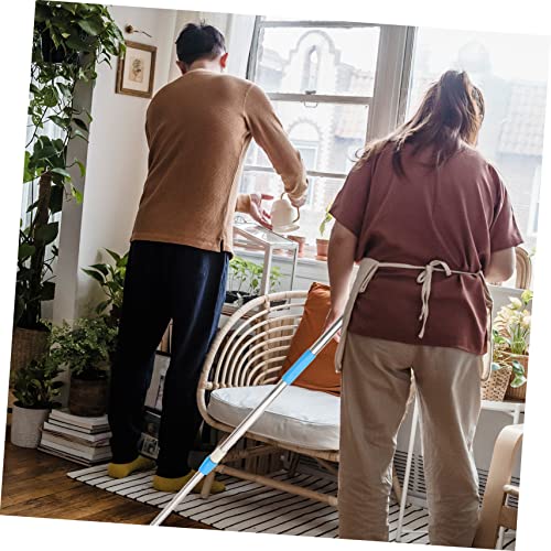 HOMOCONO Mop Pole Mop Floor Mop Rod Mop Handle Commercial Mop Refill Mop Stick Replacement Telescopic Broom Rotating Handle Mop Squeegee Broom Velda Mob Mops Tool Blue Plastic