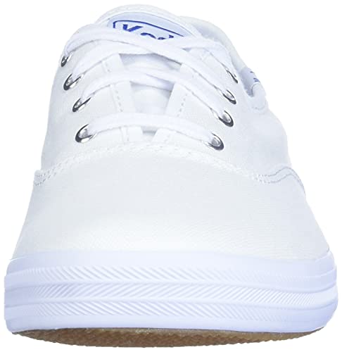 Keds Women's Champion Original Canvas Lace-Up Sneaker, White, 7 M US