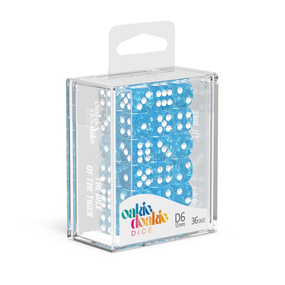Oakie Doakie Dice ODD400022 D6, 12mm Dice, Light Blue