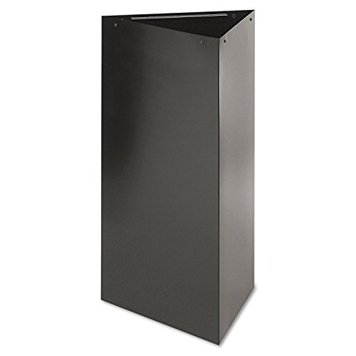 Safco 9552Bl Trifecta Receptacle 34-Inch High Base Triangular 19Gal Black