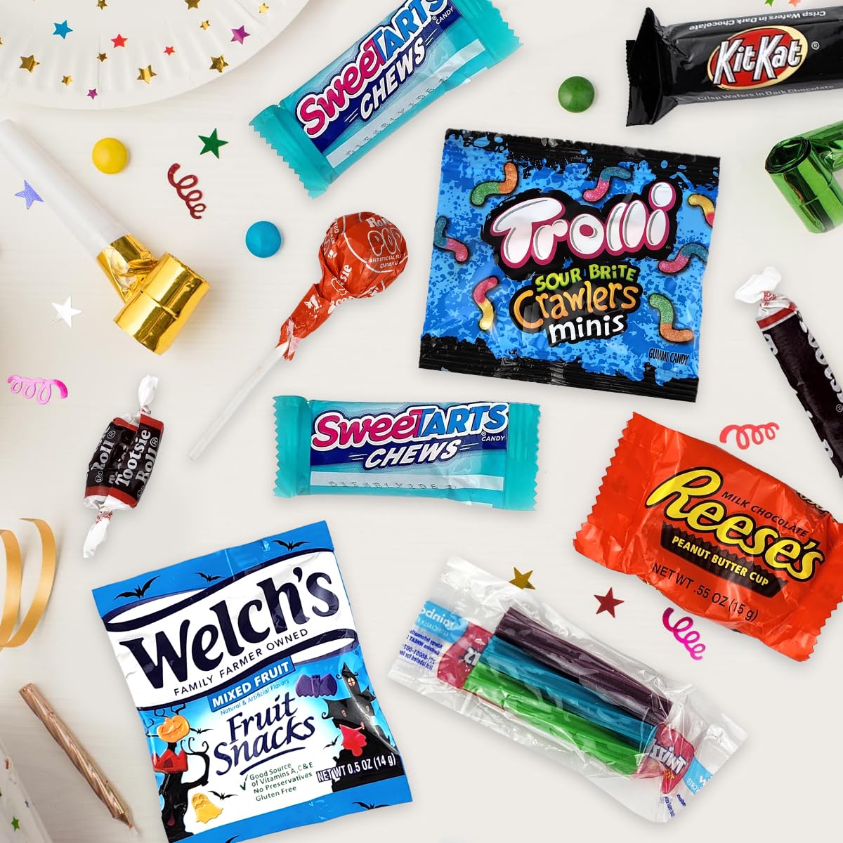 Candy Bulk Individaully Wrapped Assortment Mix - Fun Size Treats Chocolate Candy Variety Pack in a Box - Kit Kat, Dots, Welch’s, Sweets for Kids and Adults (2 LB)