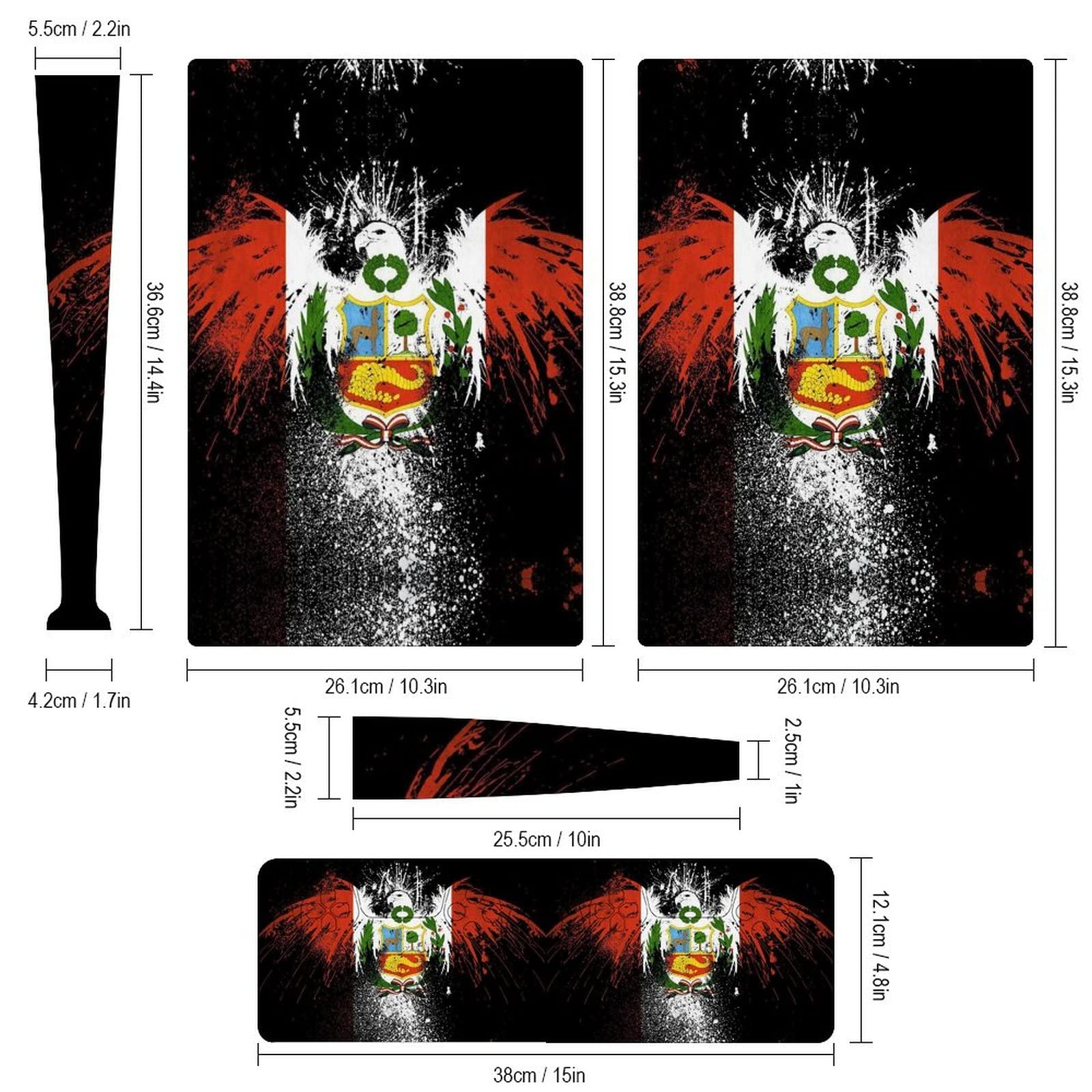 Peru Flag Compatible with PS5 Console and Controller Sticker Skin, Durable, Scratch-Resistant, and Bubble-Free (Digital Version)