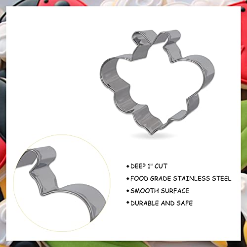 Fangleland Bee Themed Cookie Cutters, 8 Pack Bumble Bee Baking Molds Stainless Steel Biscuit Sandwich Cake Cutter Set for Baby Shower Party Supplies Favors