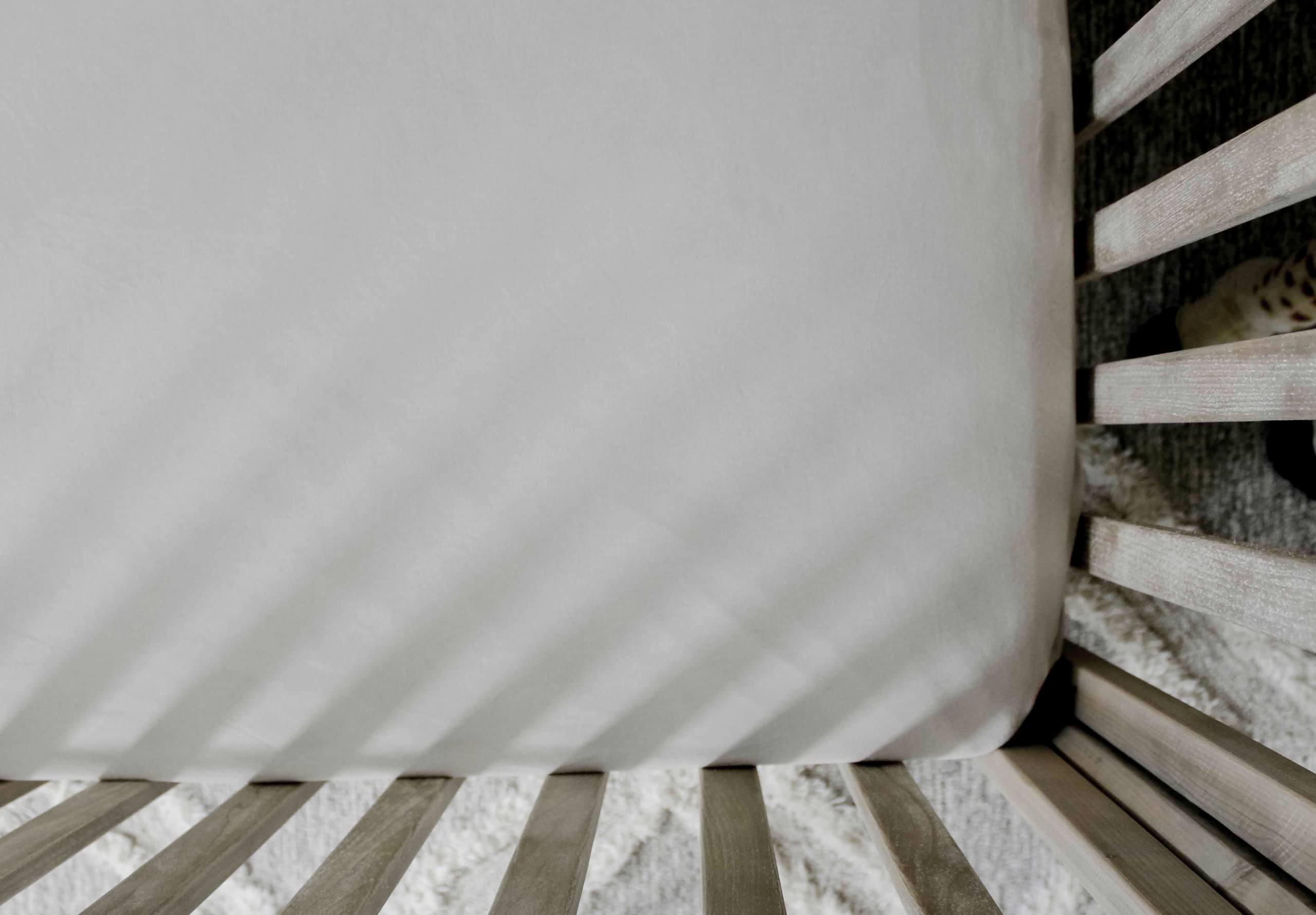 NODNAL CO. 3 Fitted Crib Sheets Rainbow & Solid Colors Set - 100% Oeko-TEX Cotton for Baby Girl/Boy Nursery Bedding - Boho Gender Neutral Watercolor Beige/Tan Set Toddler Mattress 28”x52”x9” Sheet