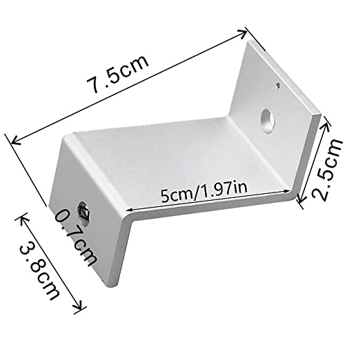 F-ber 1 Set (4pcs) Solar Panel Mounting Hardware Z Type Bracket Aluminum W/Stainless Bolt for RV Boat Off Grid 38mm Width Solar Panels (49*38*25mm/1.93"*1.5"*0.98")