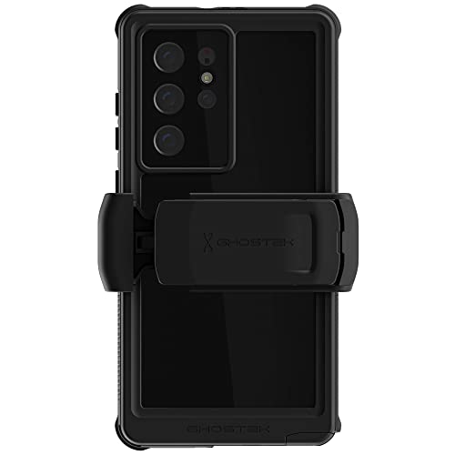 Ghostek NAUTICAL S22 Ultra Case Waterproof with Screen Camera Protector, Belt Clip Holster Heavy Duty Protective Full Body Phone Covers Designed for 2022 Samsung Galaxy S22 Ultra 5G (6.8 inch) (Black)