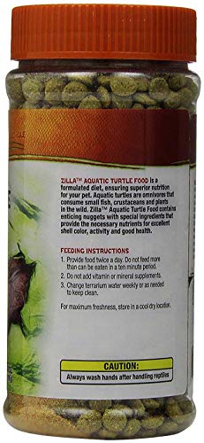 Zilla Aquatic Turtle Extruded Food Pellets 6 Ounces