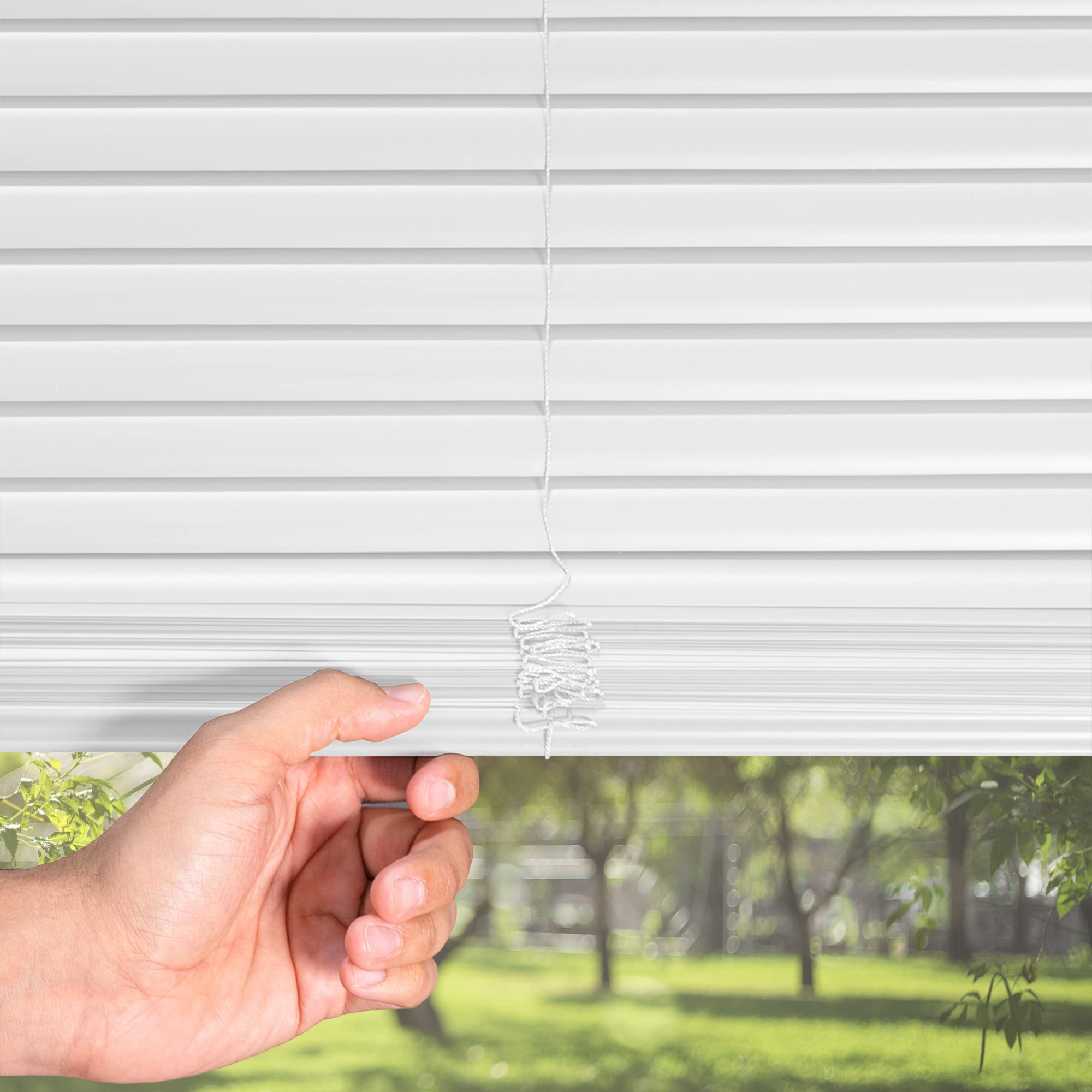 CHICOLOGY Blinds for Windows, Mini Blinds, Window Blinds, Door Blinds, Blinds & Shades, Camper Blinds, Mini Blinds for Windows, Horizontal Window Blinds, Midnight White (Blackout), 30" W X 72" H