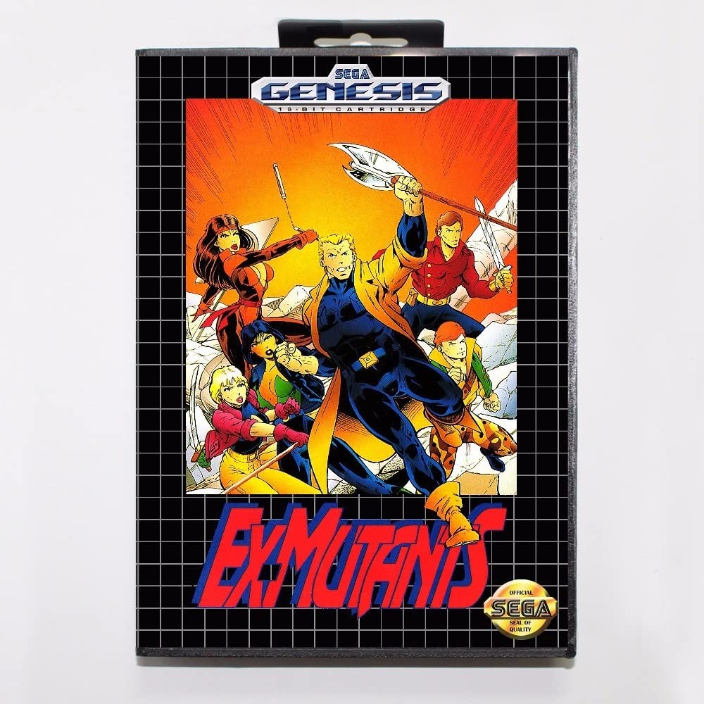 Ex Mutants Game Cartridge 16 Bit MD Game Card With Retail Box For Sega Mega Drive For Genesis (Black)