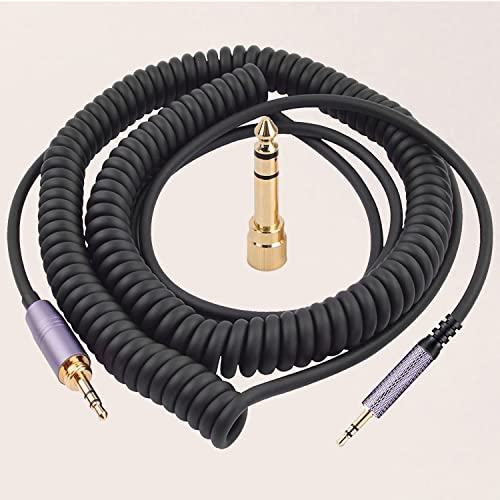 FAAEAL QC35 Coiled Audio Cable Replacement for Bose QC45(QuietComfort 45) NC700,AKG Y55BT Y55 Headphones, 2.5mm to 3.5mm(1/8โ) Extension Aux Cord with 6.35mm (1/4") Adapter 14ft