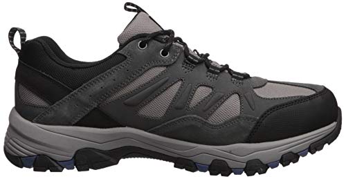 Skechers Men's Selmen-Enago Trail Oxford Hiking Shoe, Grey, 9.5 Extra Wide US