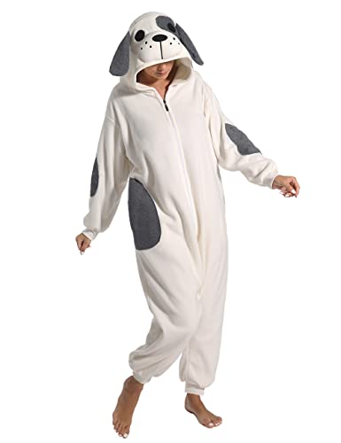 vavalad Adult Dog Onesie Pajamas Cosplay Animal Plush Homewear Sleepwear Costume Women Men