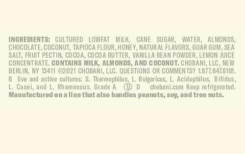 Chobani® Flip Low-fat Greek Yogurt, Chocolate Almond Coco Loco 4.5oz, 4-pack
