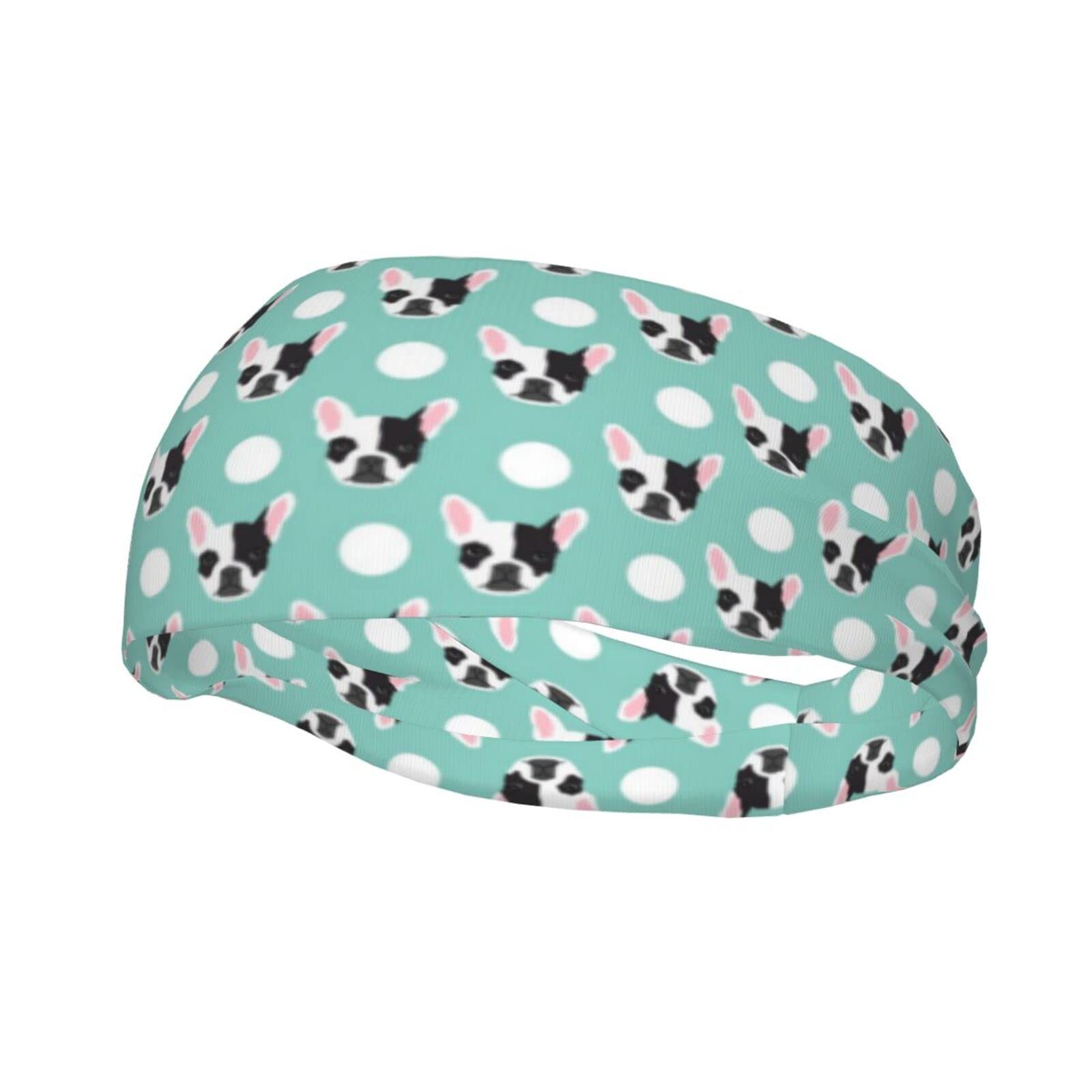 Cycling Headband Cute French Bulldog Men Women Breathable Sweatbands