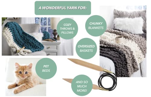 Eternal Bliss Yarn from Yarn Bee, Jumbo Chunky Chenille Yarn for Knitting, Crocheting, and Crafts, 2 Pack Bundle with Craft Notebook from Pro31 Press (Balloon Fiesta)