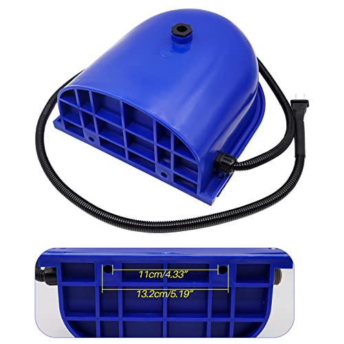 MUDUOBAN Water Bowl Heater with Float Valve Automatic Heated Animal Drinking Water Bowl Large Capacity for Goat Horse Cattle Pig Sheep Pet Dog (Blue)