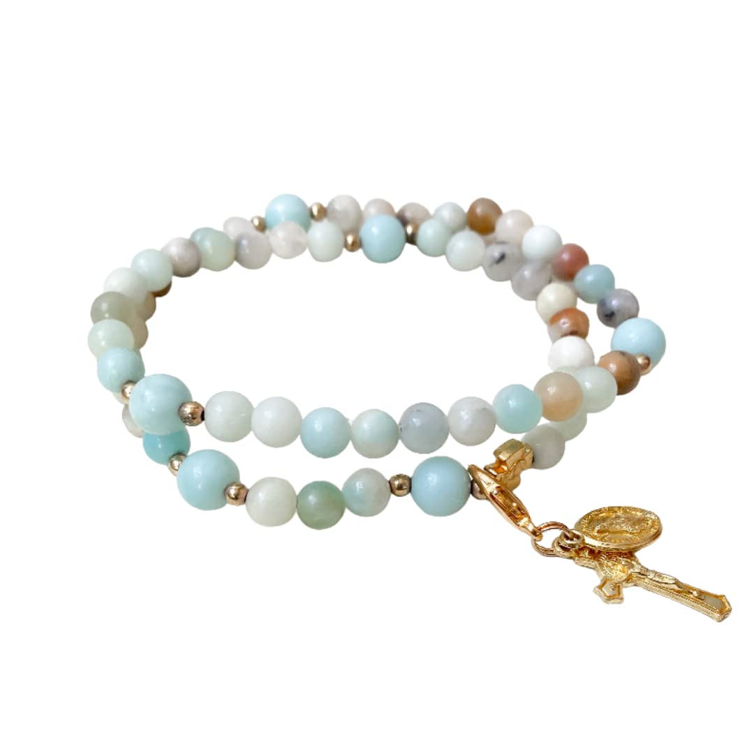 Chews Life Gianna Stretch & Wrap Rosary Bracelet - Small