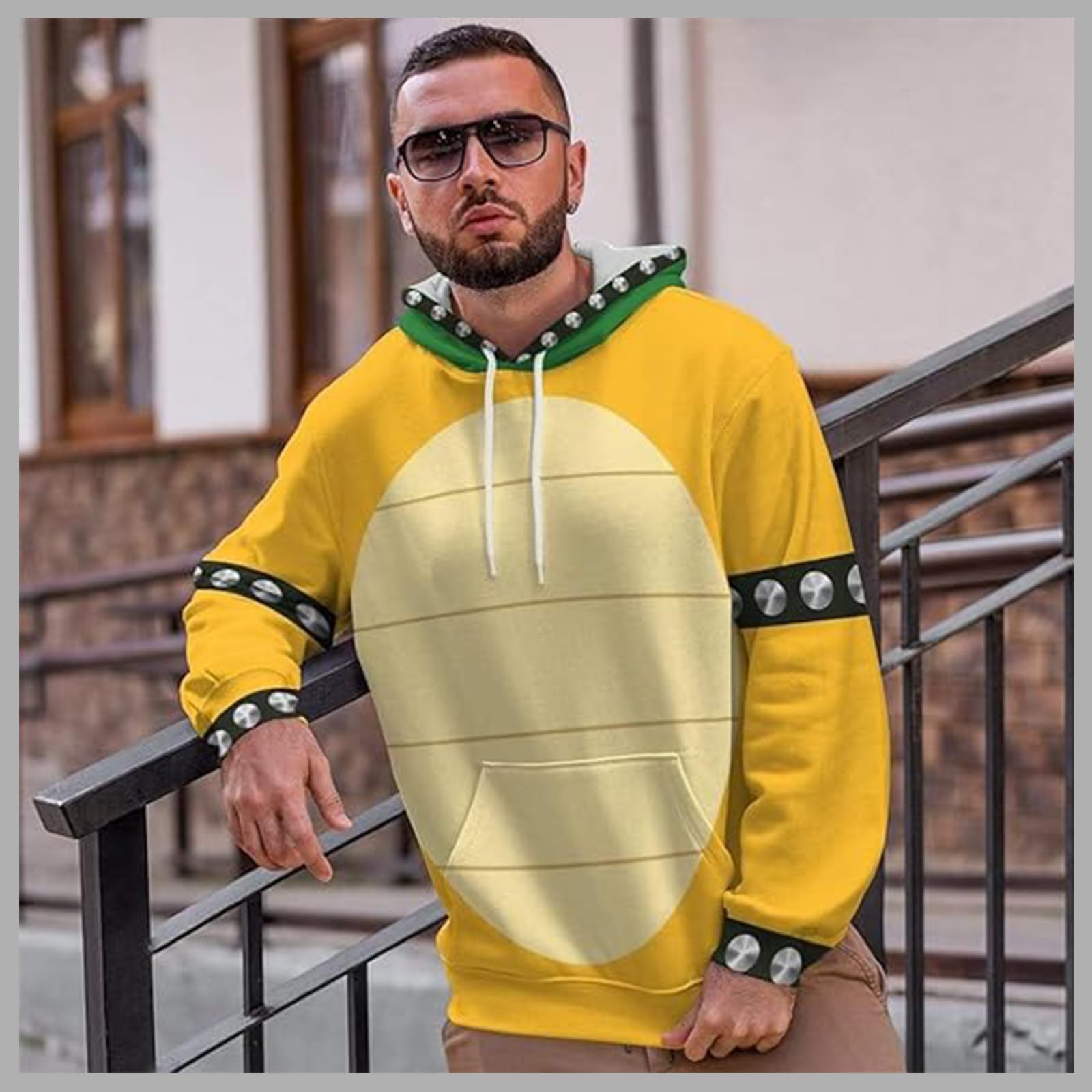 Bowser Costume Adult - 3D Printed Full Zip Cosplay Hoodie