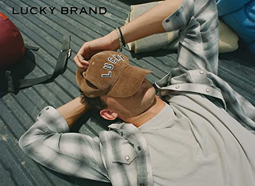 Lucky Brand Mens Microsuede Memory Foam Open Toe Slippers, Cool Adjustable Strap Indoor Outdoor House Sliders for Men, Black, XLarge