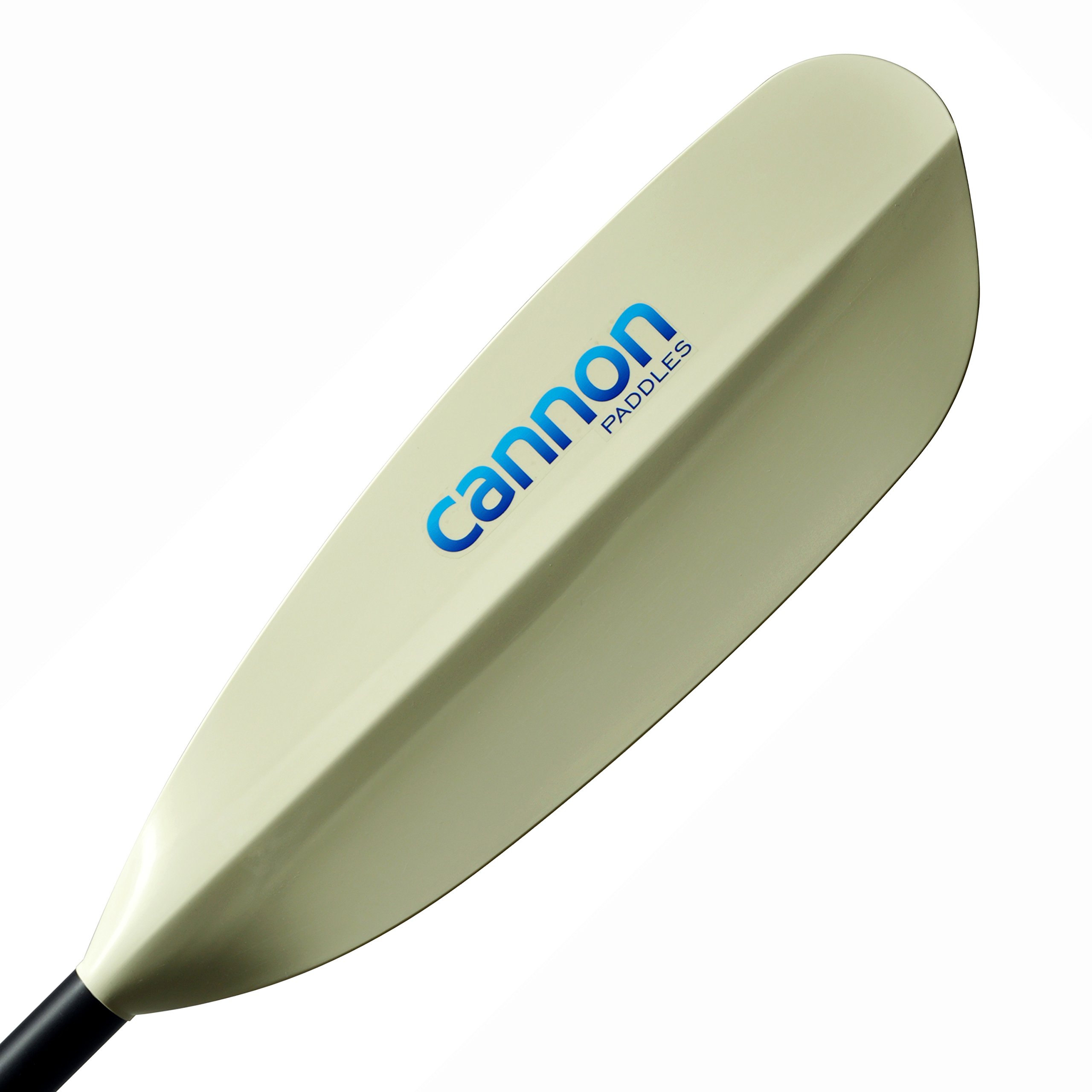 Cannon Paddles Nokomis Hybrid Touring Kayak Paddle with Ivory Fiberglass Reinforced Polymer Blades (2-Piece), Black/Ivory, 230cm