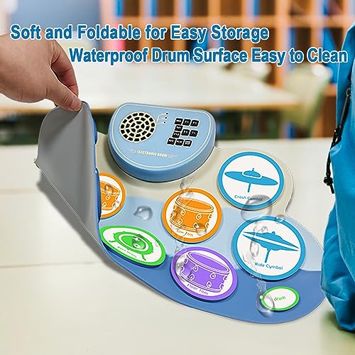 Electric Drum Set, Electronic Drum Practice Pad for Kids & Adult Beginner. Built in Speaker | DTX Games | Headphone Jack | Drum Sticks Cover. Great Digital Drum Kit for Birthday