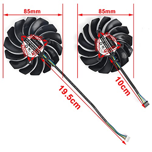 inRobert PLD09210S12HH 85mm 4Pin RTX2080 RTX2070 Graphics Card Fan Replacement for MSI RTX 2060 2070 2080 Super Ventus GPU (Fan-AB)