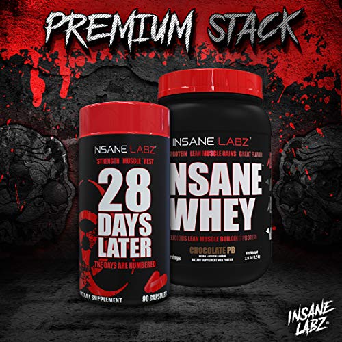 Insane Labz 28 Days Later Men’s Test Booster, Increase Stamina, Endurance, Strength and Lean Muscle Mass, 30 srvgs, 90 Capsules