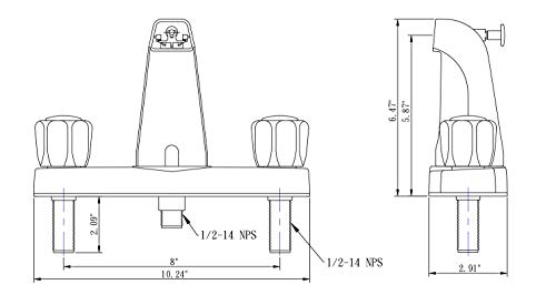 Dura Faucet Economical Classic Tub and Shower Faucet with Diverter (Chrome Polished)