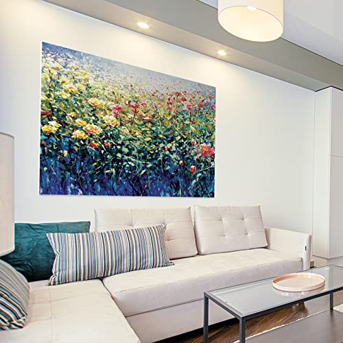 EGINO 6 Pack Art Acoustic Panel 72“x48”inch Acoustical wall panel Better than foam Decorative Sound Absorbing Panel for walls Studio Acoustic Treatment Soundproof wall panel (Flower)