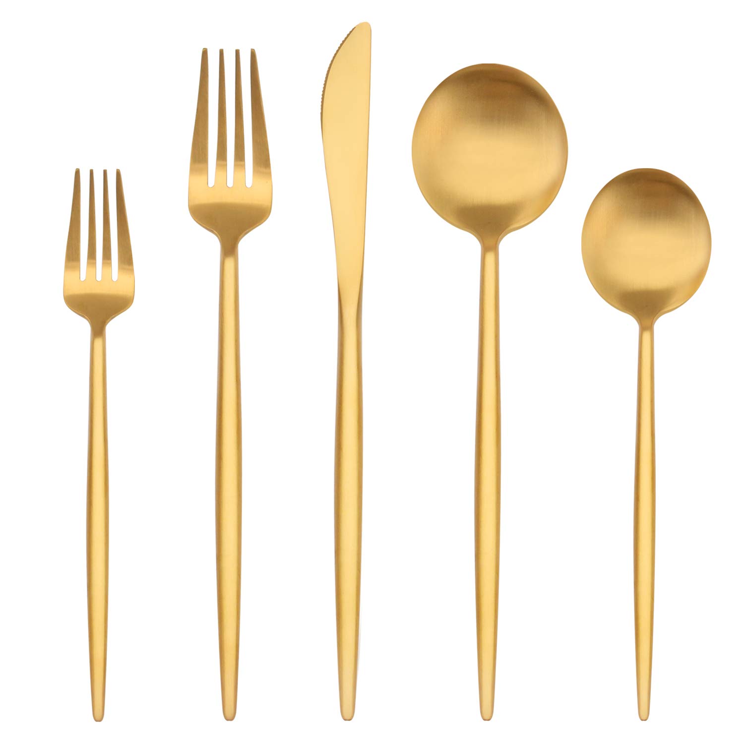 Matte Black Silverware Set,20 Piece Stainless Steel Flatware Set,Service for 4,BEGEEL Satin Finish Tableware Cutlery Set,Utensil Sets for Kitchen and Home,Dishwasher Safe