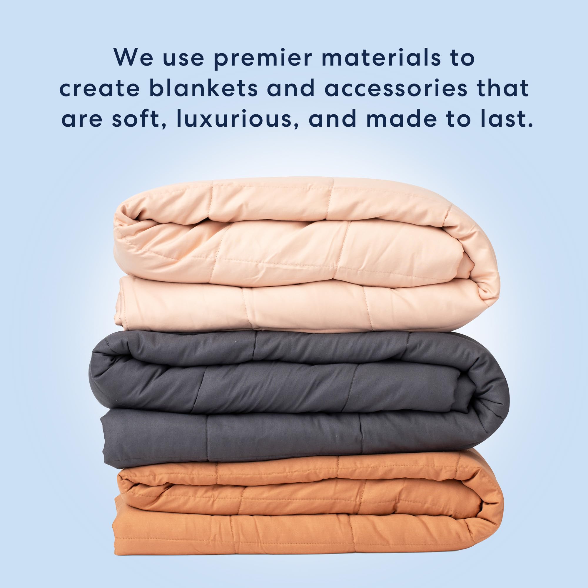 Luna Luxe Cotton Weighted Blanket Kids - Premium Soft Weighted Blanket for Kids - Travel Blanket [10lbs - Twin - 41" x 60"] [Dark Grey]