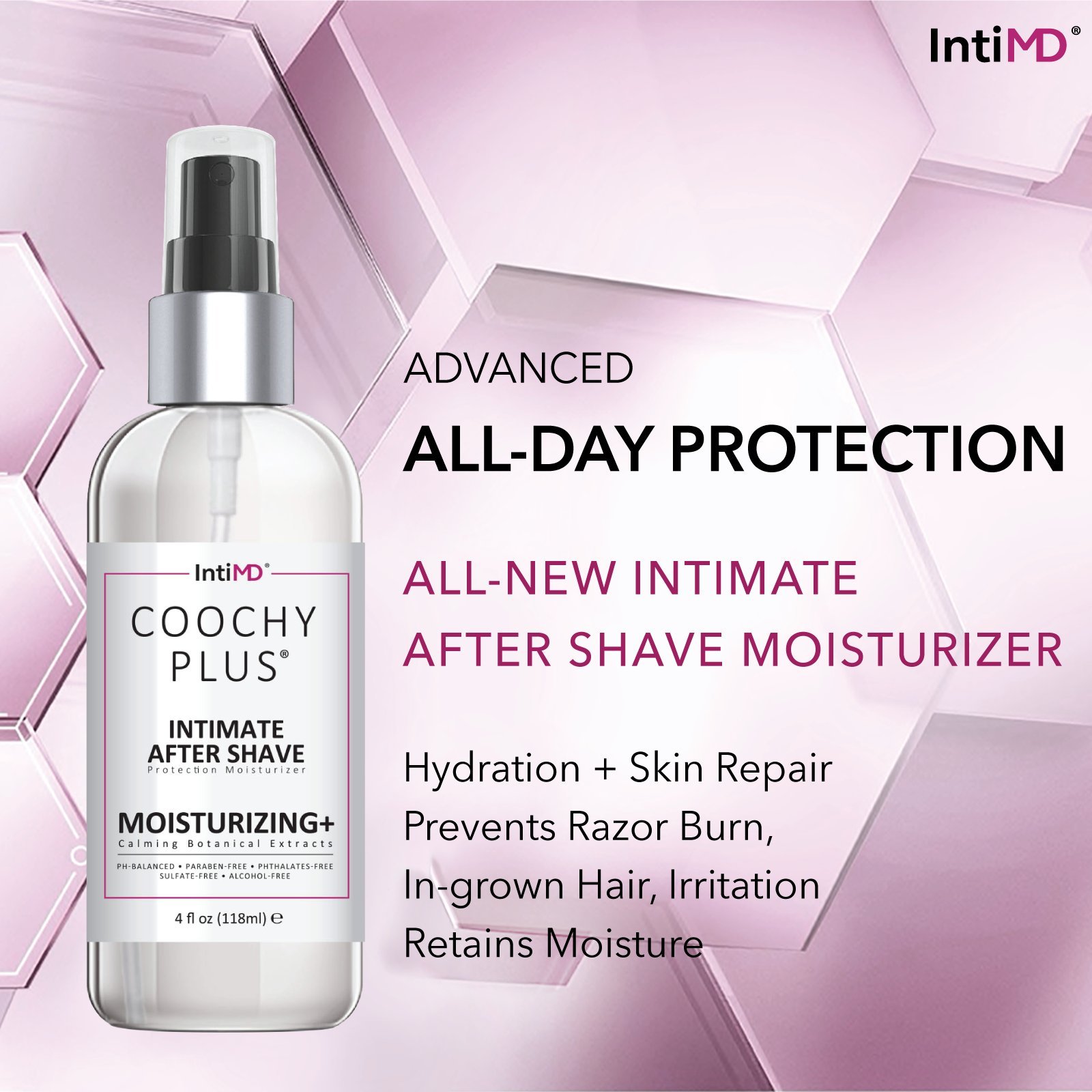 Coochy Plus Intimate Shaving Complete Kit - SWEET DIVA & Organic After Shave Protection Soothing Moisturizer Mist β Antioxidant Formula Prevents Razor Burns, Itchiness & Ingrown Hairs