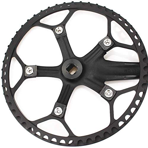 CWDRDX Single Speed Crankset 53T 170mm Crankarms Folding Bike Crankset with Protective Cover for Bike Road Bicycle