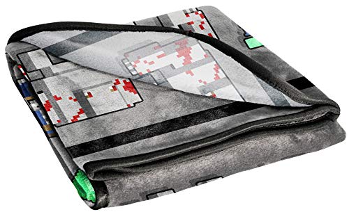 Minecraft Dungeon Mobs Throw - Measures 46 x 60 inches, Kids Bedding - Fade Resistant Super Soft Fleece (Official Minecraft Product)
