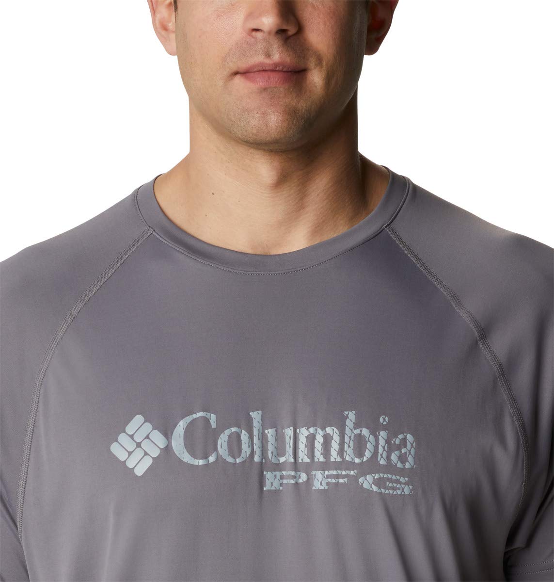 Columbia Men's PFG Reel Net Knit Short Sleeve, Carbon, XX-Large