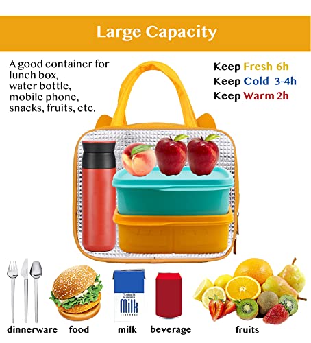 Insulated Lunch Box Bag for Kids, Reusable Durable Lightweight Lunch Bag for Girls Boys, Keep Food Cold/Warm, Corgi Dog