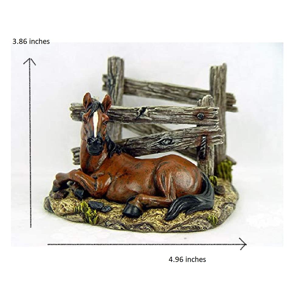 Comfy Hour Western Retro Collection Resin Craft Horse Stable Napkin Holder Brown