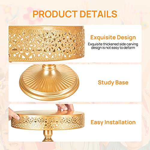 Gold Cake Stand, 3Pcs Cake Stand Cupcake Holder for Dessert Cake Table Decor Treats Candy Station for Party