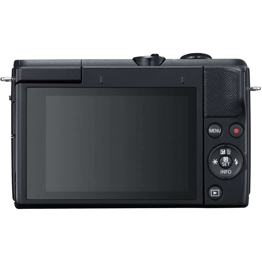 Canon EOS M200 Mirrorless Camera with 15-45mm and 55-200mm Lenses (Black) (3699C009) + 64GB Card + Charger + LPE12 Battery + Card Reader + Corel Photo Software + Case + More (Renewed)