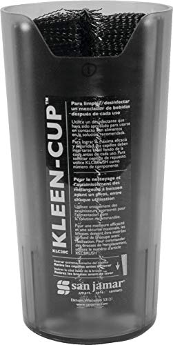 San Jamar KLC28C Kleen Spindle Mixer Sanitizing Cup, 4" Diameter x 7-3/4" Height