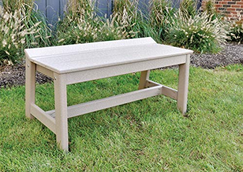 LuxCraft Café Poly Outdoor Dining Bench (White, 41")