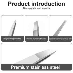 Expert Slant Tweezer - Precision Hair Removal Tool for Men, Women & Kids - Stainless Steel