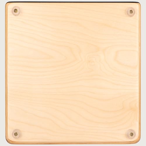 Pickup Cajon Box Drum with Snare Effect and Electronics for Amp or PA System, Artisan Edition — MADE IN SPAIN — Baltic Birch Body/Dark Olive Burst Frontplate, 2-YEAR WARRANTY