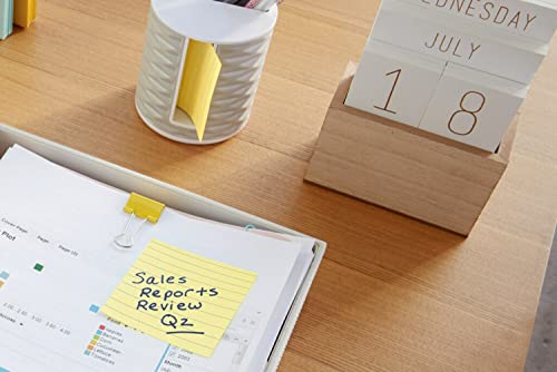 Post-it Notes 3x3 in, 6 Pads, America's’s #1 Favorite Sticky Notes, Canary Yellow, Clean Removal, Recyclable (5444)