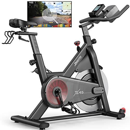 JOROTO Stationary Bikes for Home - X4S Bluetooth Exercise Bike with Readable Magnetic Resistance, 330 Pounds Capacity, 44 Days Kinomap Menmbership