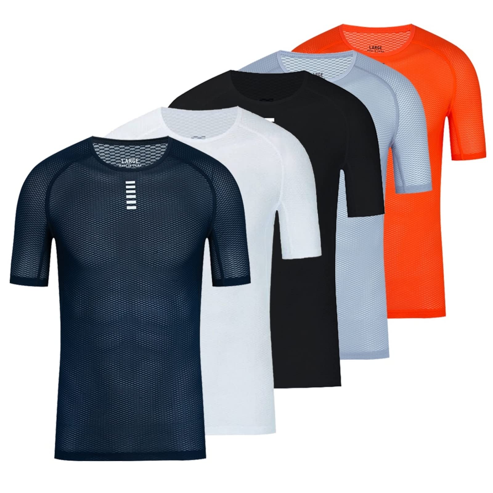 Cycling Jersey Short Sleeve Base Layers Pro Mesh Superlight Breathable Cycling Jerseys,Darkblue,M