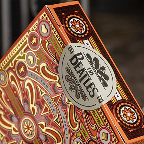 theory11 The Beatles Premium Playing Cards - Orange Deck Officially Licensed Collector's Cards