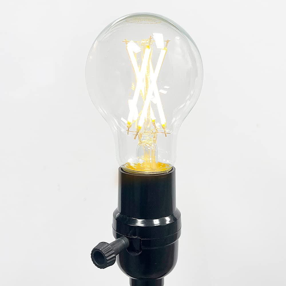 Maxxima Clear A19 LED Filament Light Bulb - 800 Lumens, Dimmable Edison Style, 60 Watt Equivalent, 8.5 Watt LED, 2700K Soft White, Vintage Style Bulb, Ideal for Home, Restaurant, Bar - 6 Pack